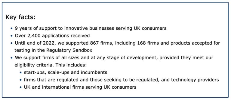 FCA's Support for Innovation and Spotlight on the Sandbox Initiative ...